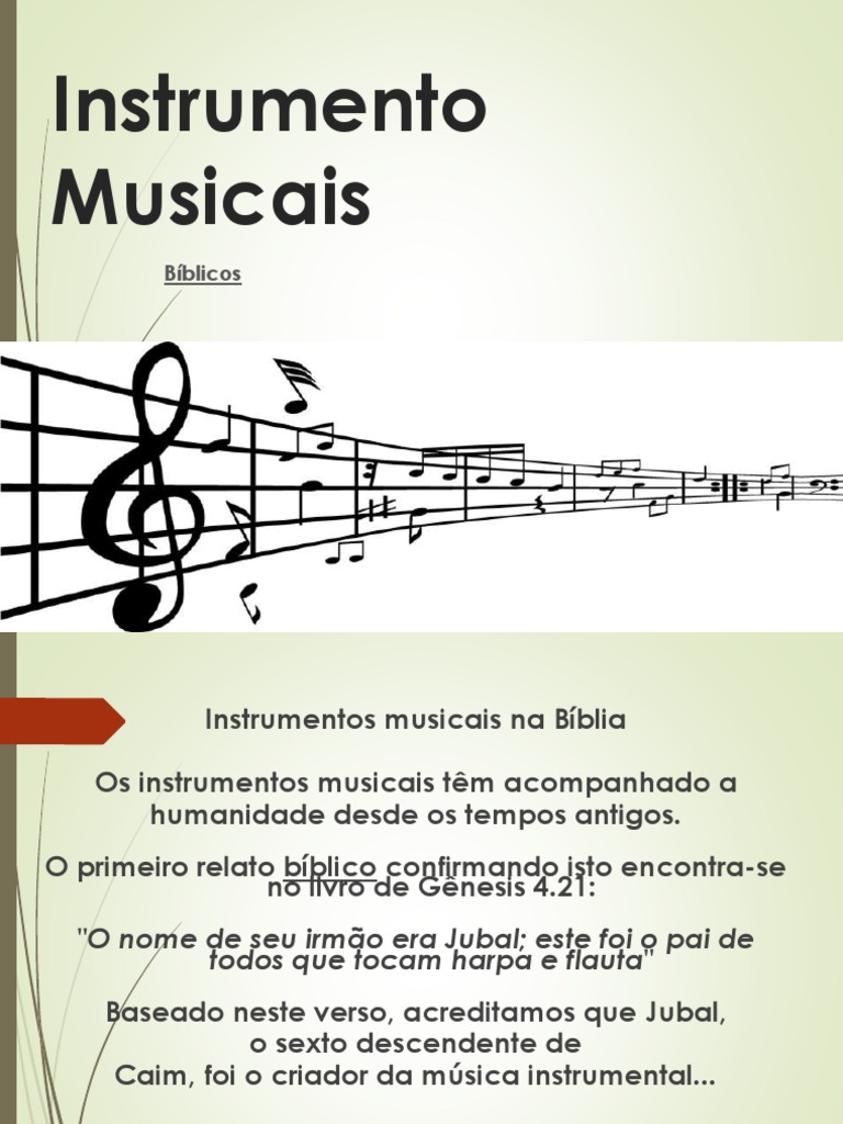 Instrumentos Musicais Bíblicos | PDF | Instrumentos de corda | Bíblia