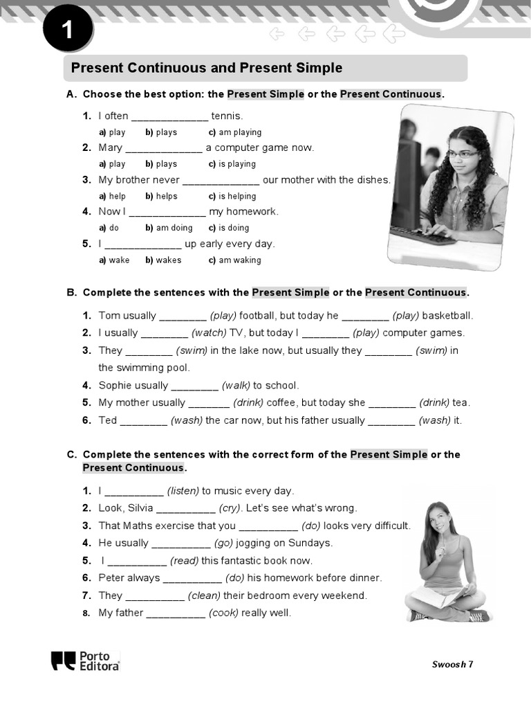Present Simple and Present Continuous | PDF