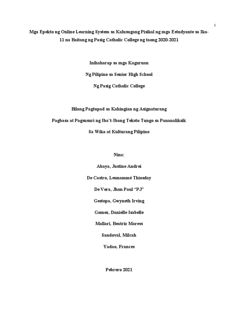 FINALCapiz GRP3 | PDF