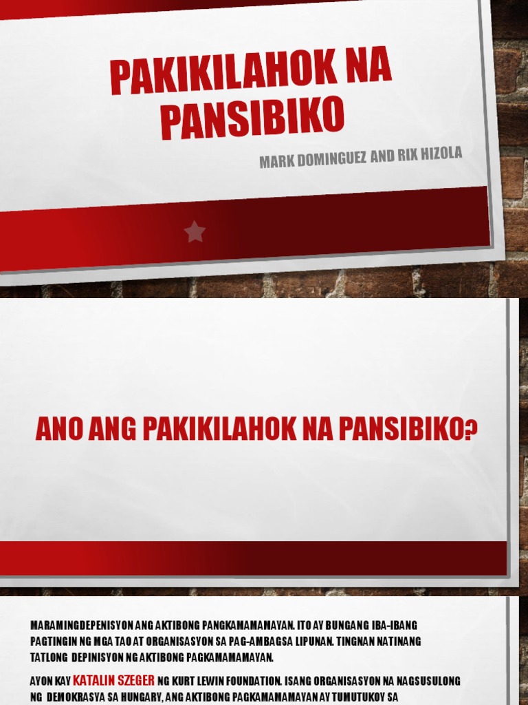 Pakikilahok Na Pansibiko | PDF