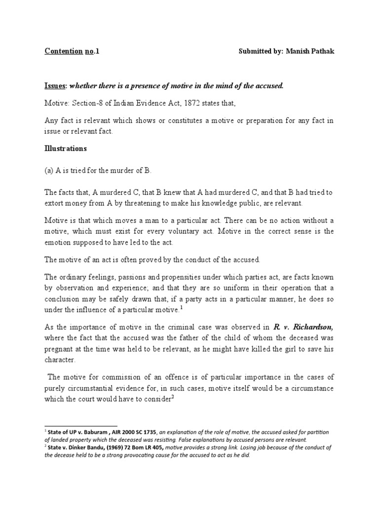 Contention No | PDF | Evidence | Criminal Law
