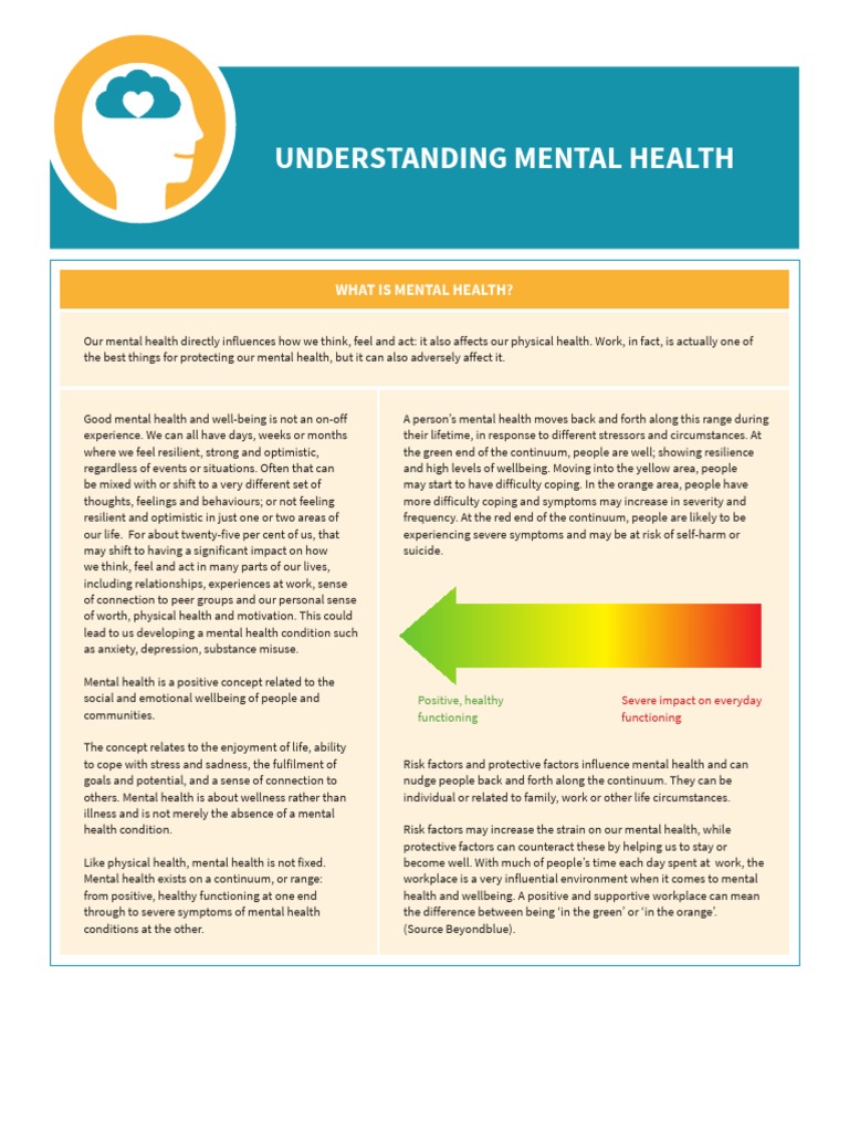 Understanding Mental Health Pdf Mental Health Mental Disorder