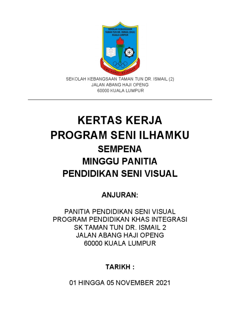 K. KERJA PANITIA SENI Di Sekolah Plan A | PDF