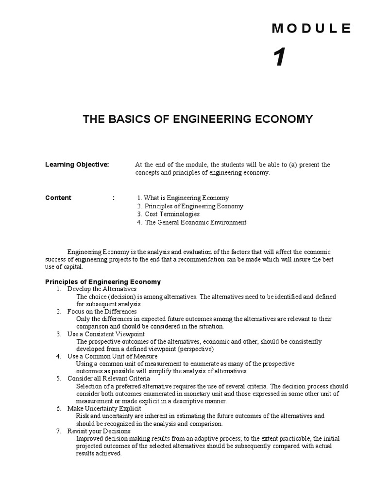 Engineering Economy Principles Explained | PDF | Demand | Price ...