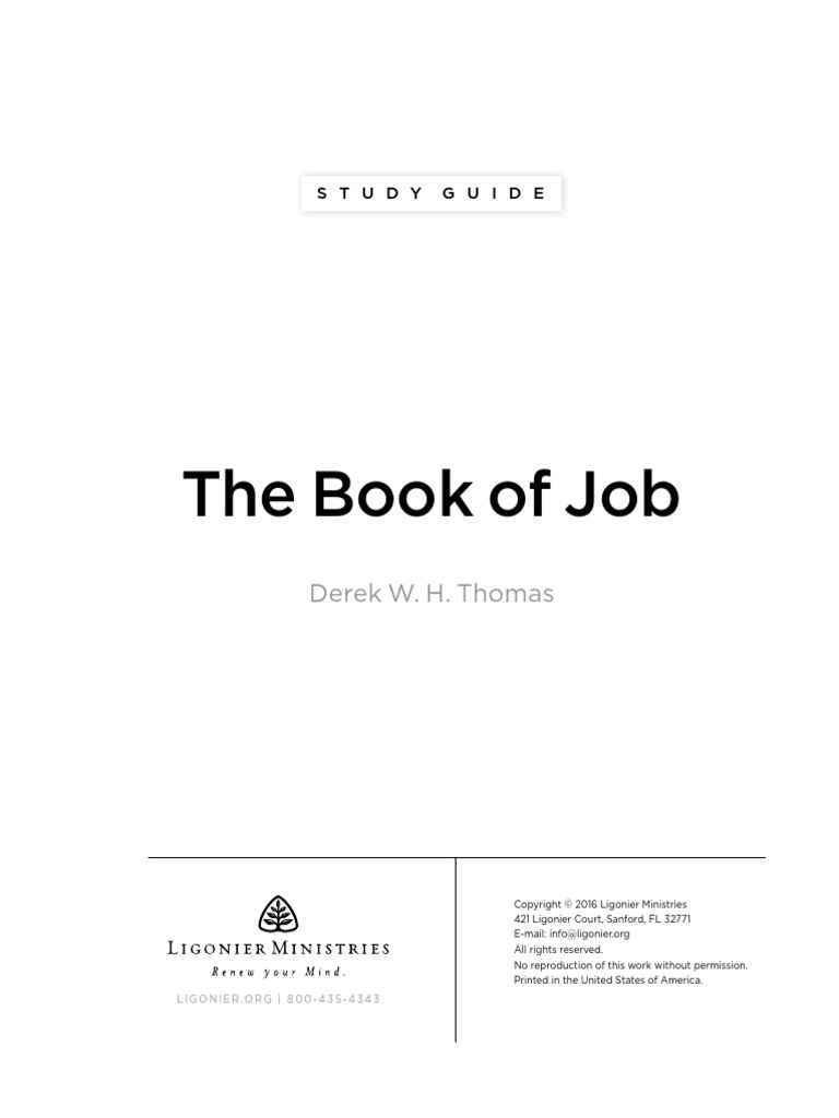 The Book of Job: Derek W. H. Thomas | PDF | Book Of Job | Ruth ...