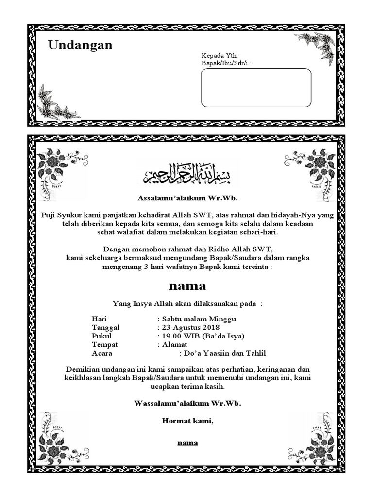 Cover Undangan | PDF