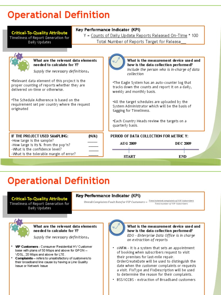 Operational Definition Template | PDF | Performance Indicator ...