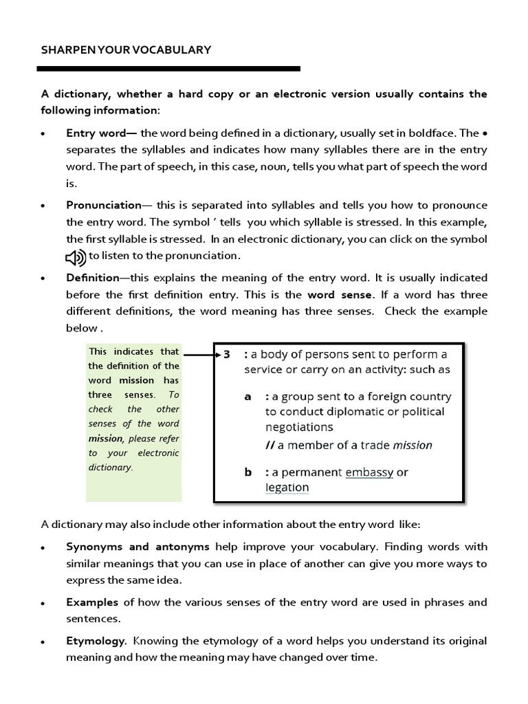 Sharpen Your Vocabulary | PDF | Word | Dictionary