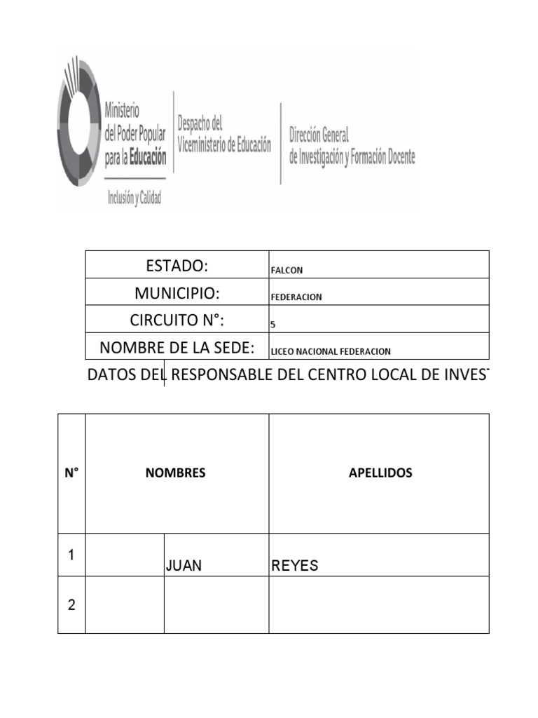 Formato de Registro de Ponentes C6 | PDF | Maestros | Investigación ... Formato de Registro de Ponentes C6 | PDF | Maestros | Investigación ...