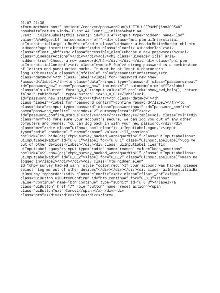 Script HTML Password FB | Download Free PDF | Password | Cryptography