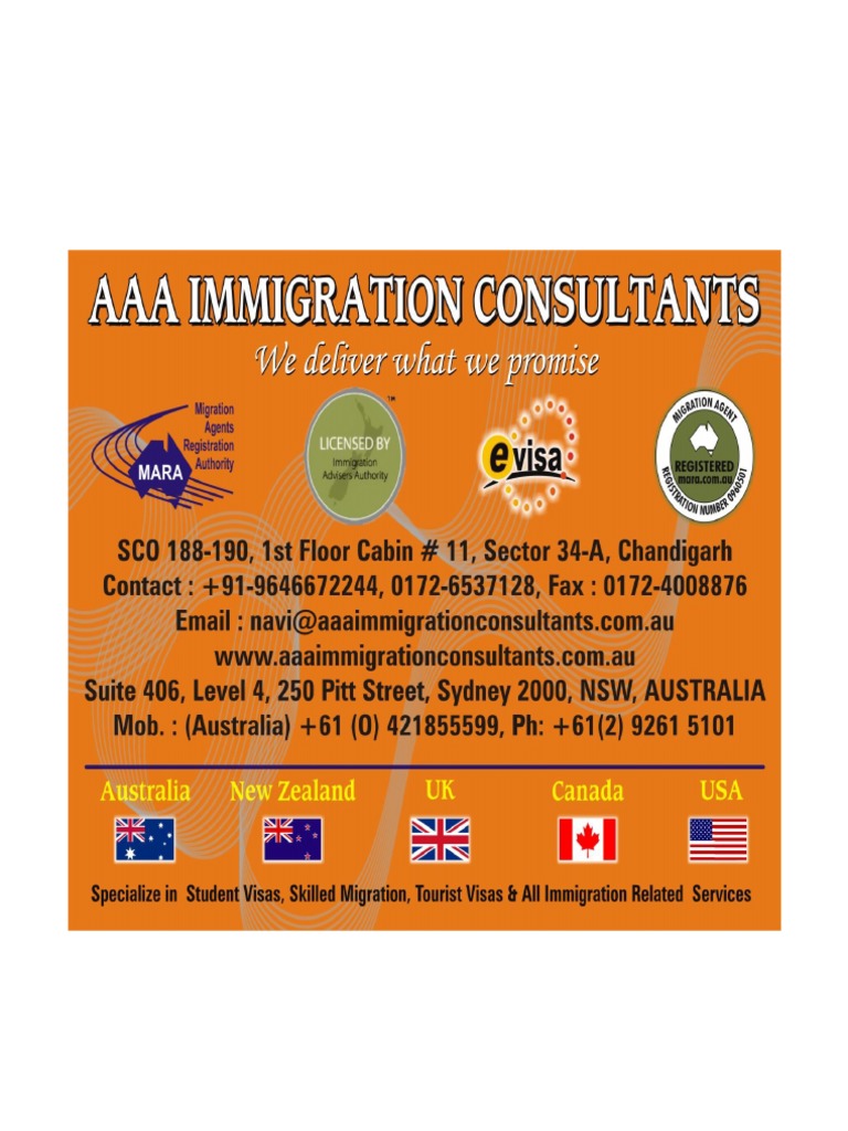 AAA Consultants | PDF | Immigration | Travel Visa