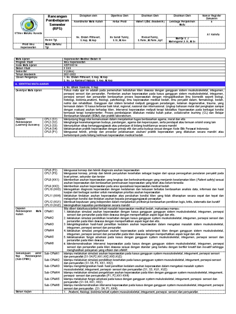 RPS - KMB III Kairatu | PDF | Sains & Matematika