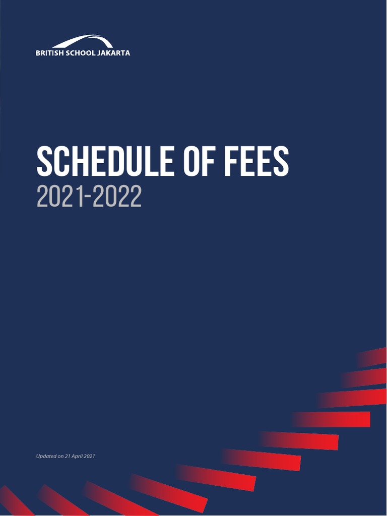 BSJ Schedule of Fees AY2021-2022 | PDF | Tuition Payments | Fee