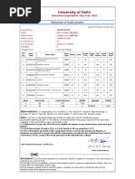 Du Marksheet | PDF