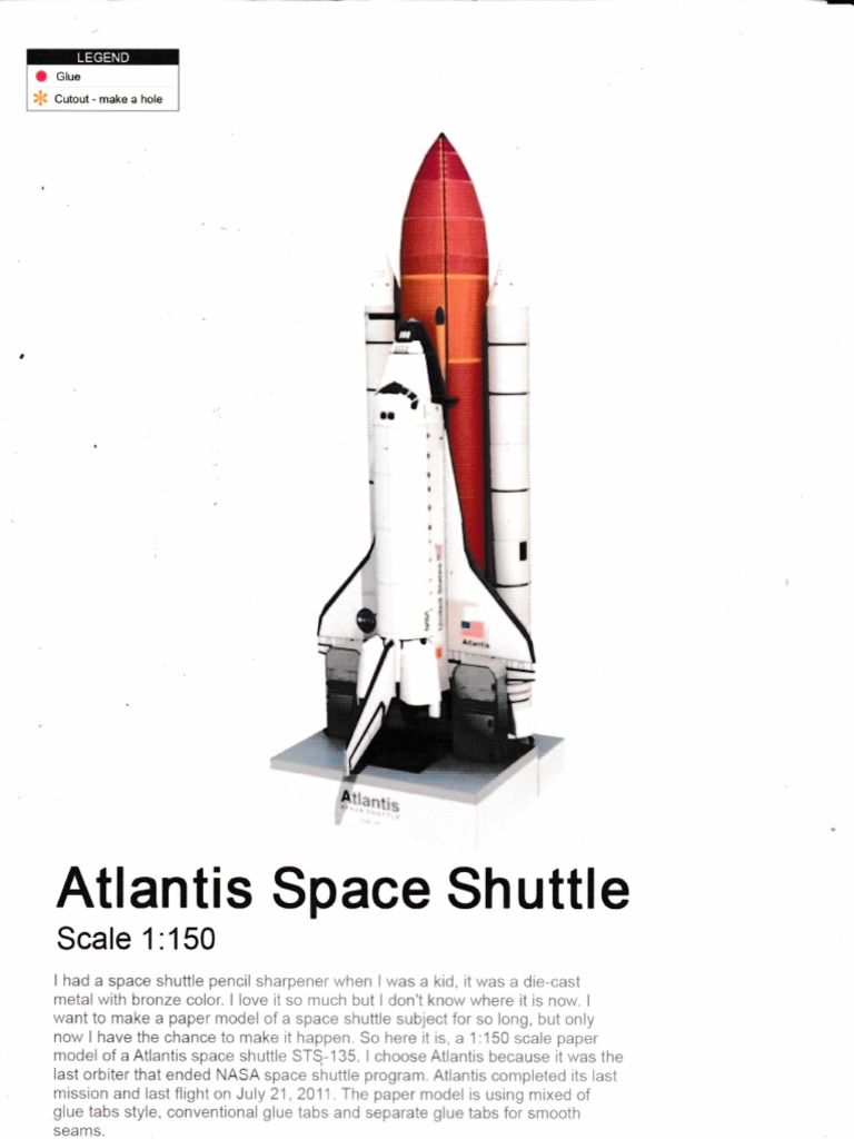Space Shuttle Template Printable