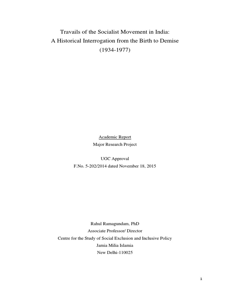 Socialist Movement in India (1934-1977) | PDF | Jawaharlal Nehru ...