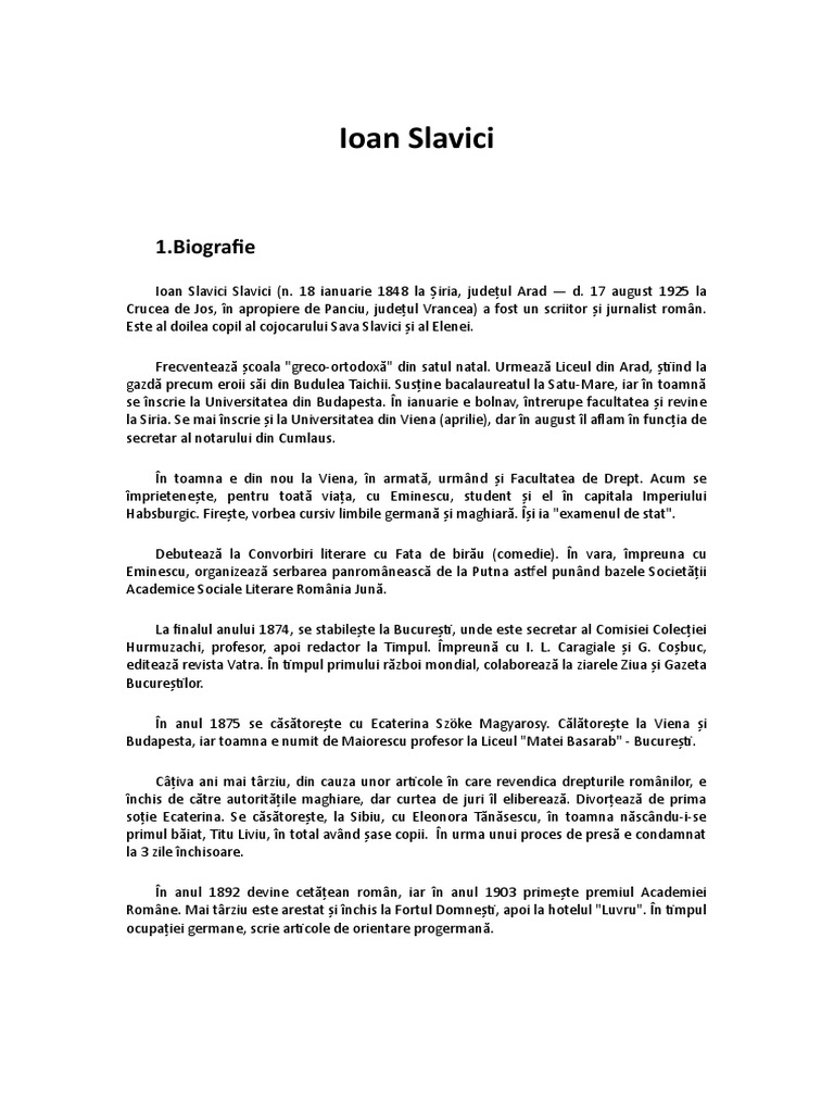 Ioan Slavici | PDF