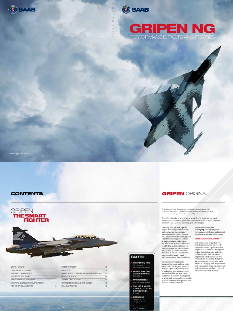 Gripen NG Brochure | Download Free PDF | Fighter Aircraft | Aerial ...