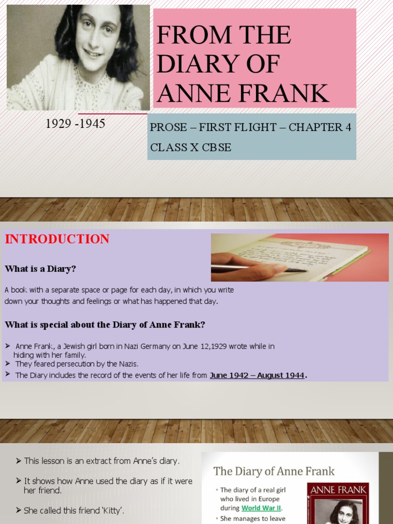 Introduction to Anne Frank's Diary | PDF | Anne Frank