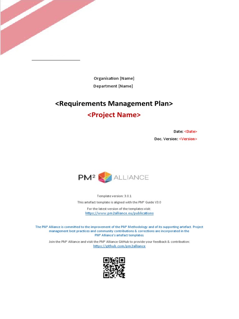 Requirements Management Plan Template | PDF | Use Case | Project Management