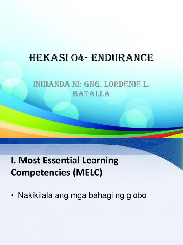 Wk01 Hekasi 04 Endurance | PDF