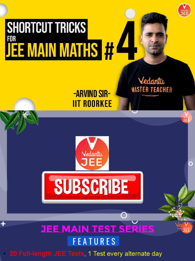 JEE Main Test Series Overview | PDF | Quadratic Equation | Elementary ...