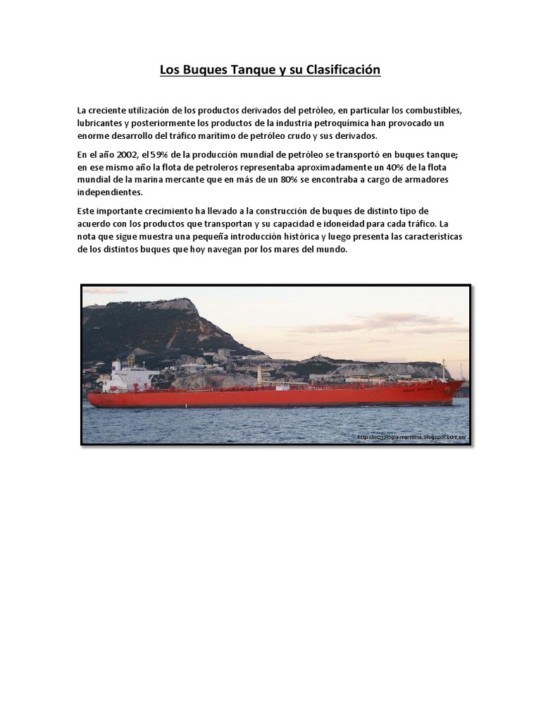Clasificación de Buques Tanque | PDF