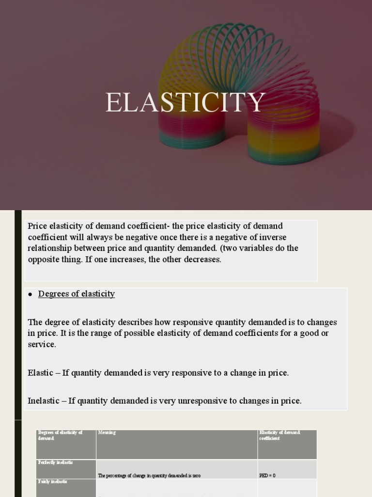 Degrees of Price Elasticity Explained | PDF | Demand | Price Elasticity ...