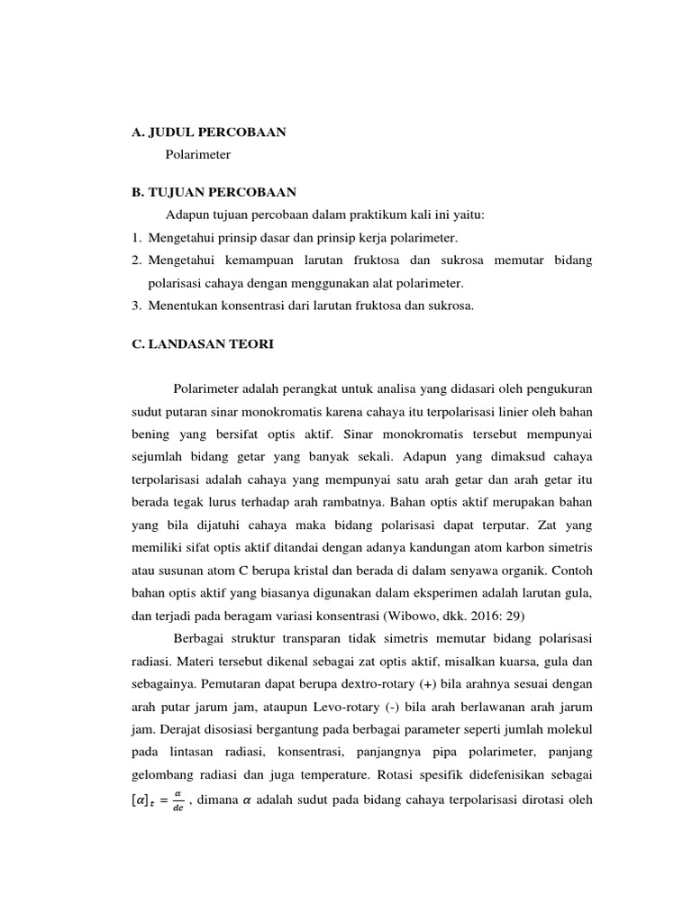 A. Judul Percobaan | PDF