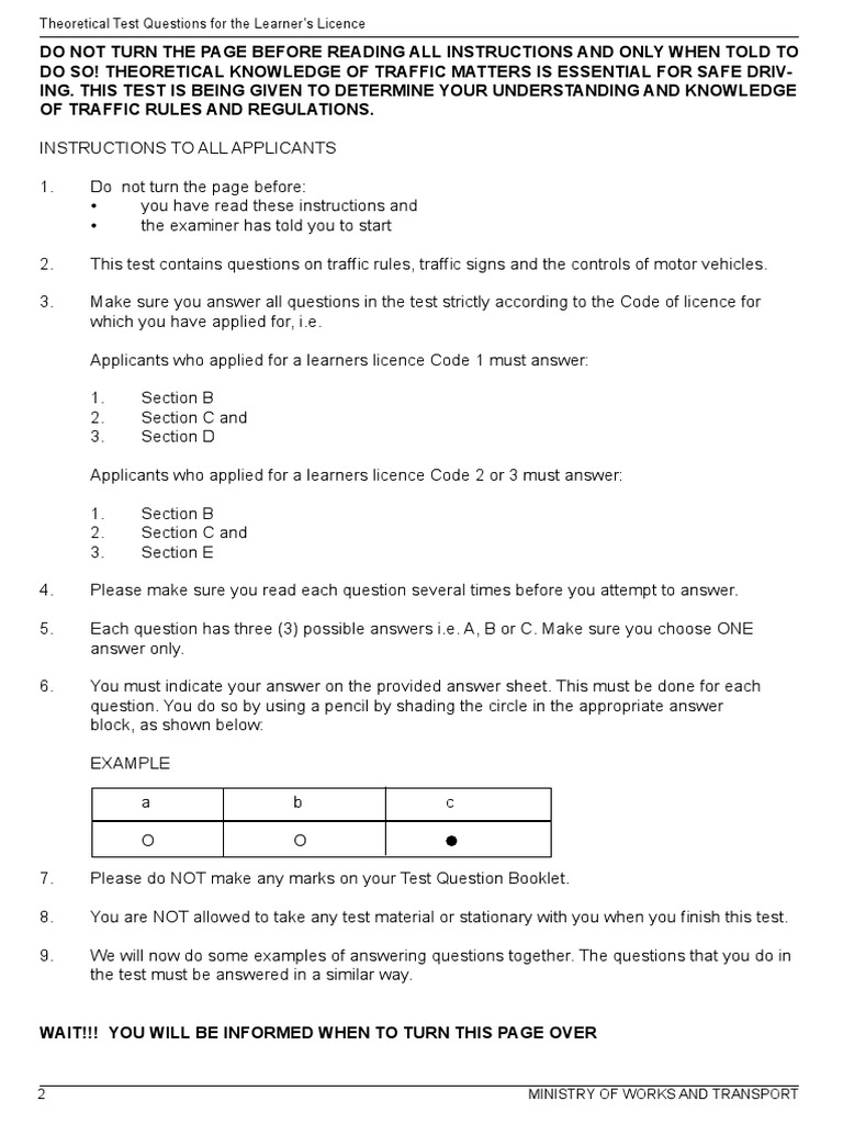 Test Paper C PDF | Download Free PDF | Traffic | Road