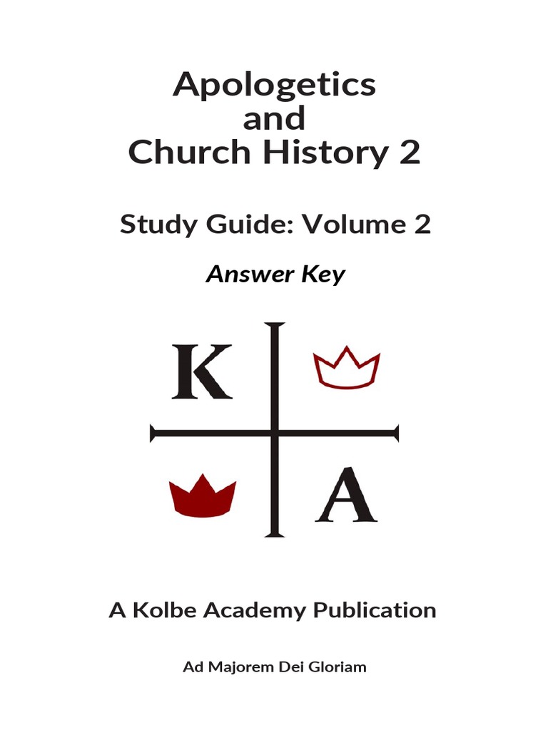 Apologetics and Church History 2: Study Guide: Volume 2 | PDF | God The ...