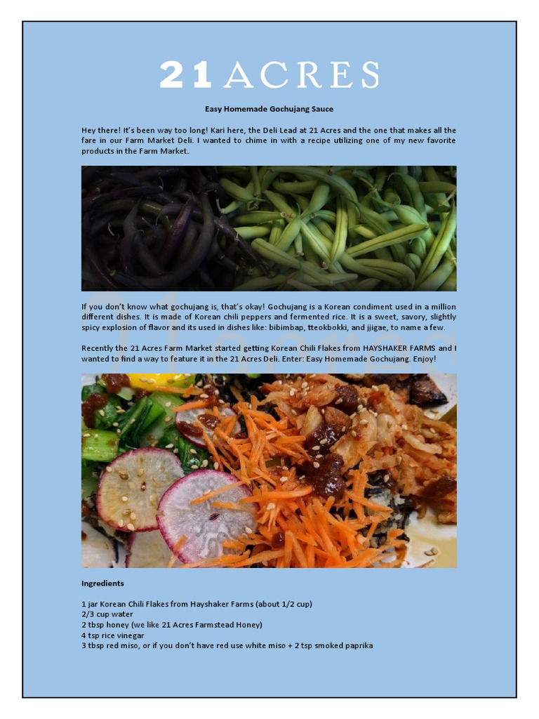 Easy Homemade Gochujang Sauce | PDF