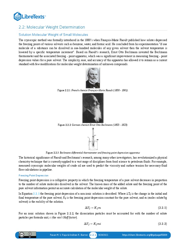 Molecular Weight Determination by Cryoscopy | PDF | Polymers ...