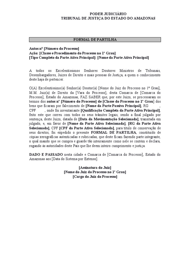 Formal de Partilha | PDF