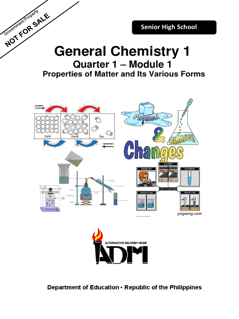 General Chemistry 1: Quarter 1 - Module 1 | PDF | Solution | Distillation