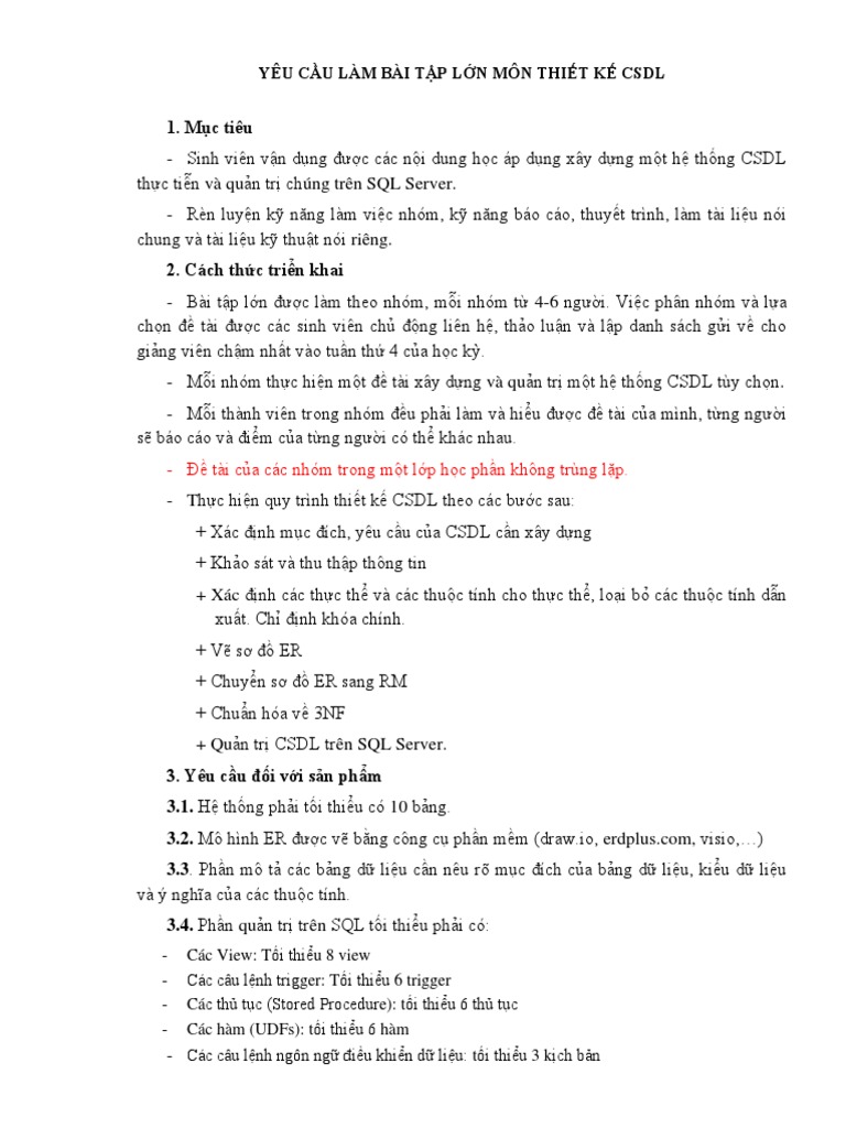 Yeu Cau BTL - New | PDF