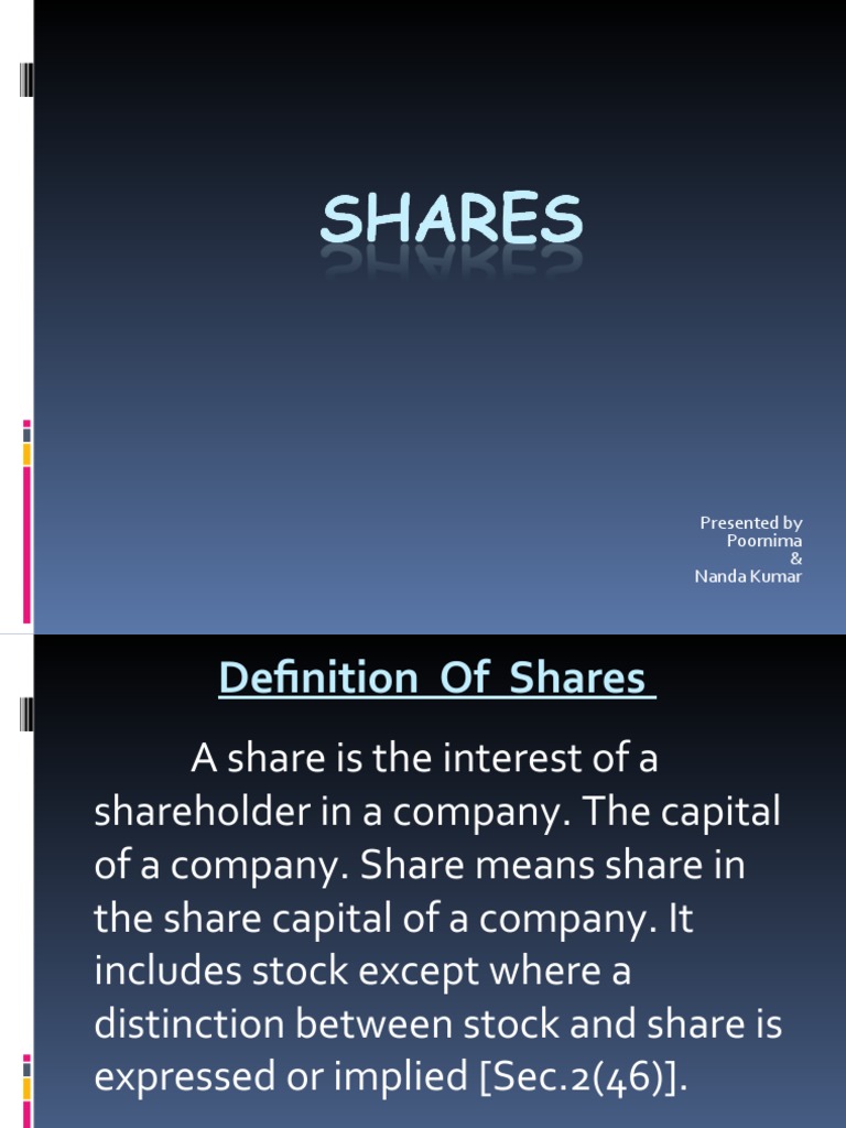 Definition of Shares and Types (39 | PDF | Stocks | Preferred Stock