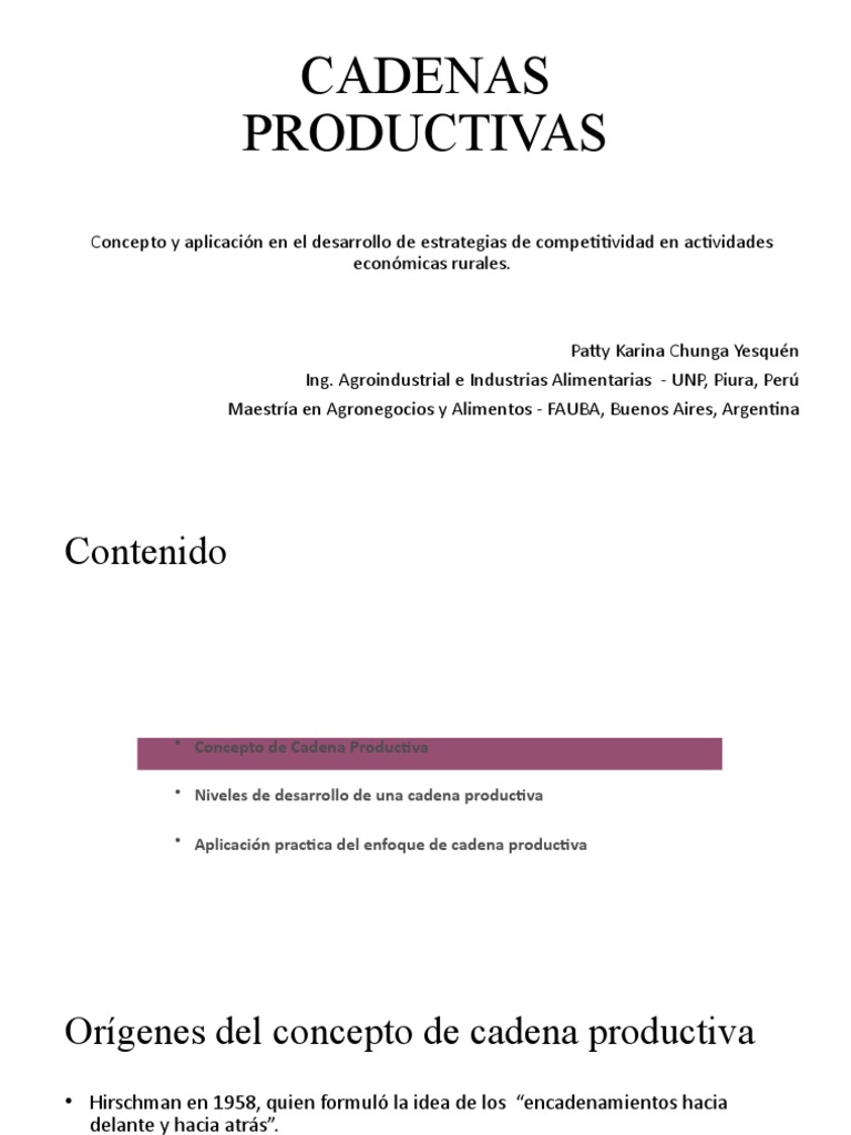 Concepto y Ejemplos de Cadenas Productivas | PDF | Marketing | Cadena ...