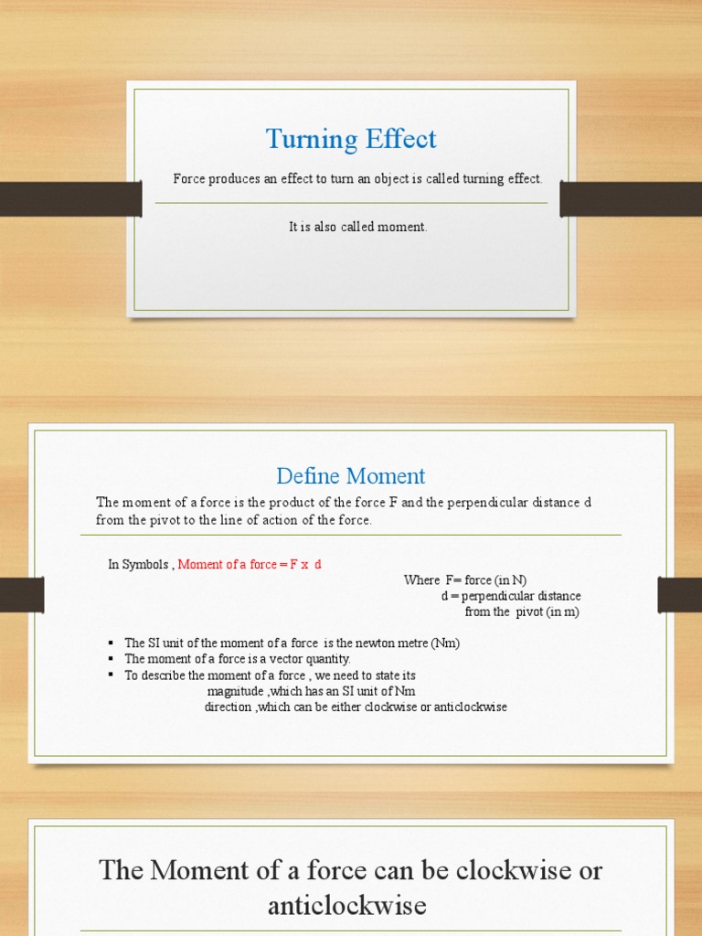 Turning Effect: Force Produces An Effect To Turn An Object Is Called ...
