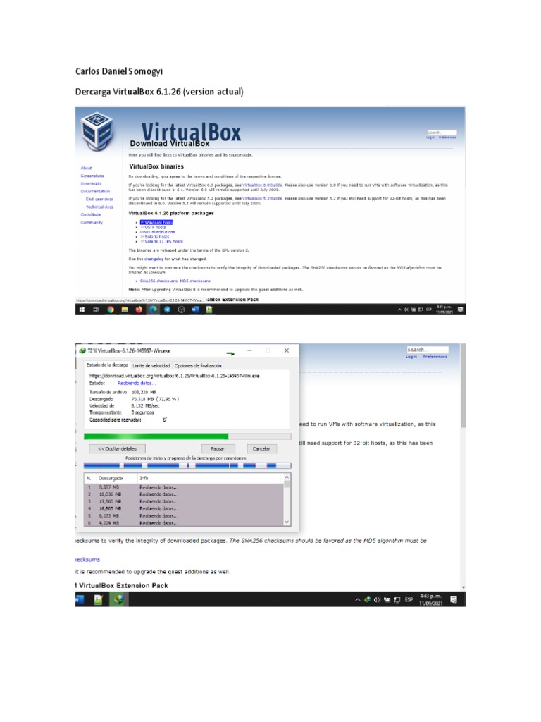 Instalacion VirtualBox-Ubuntu y Guest Additions - Carlos - Somogyi | PDF