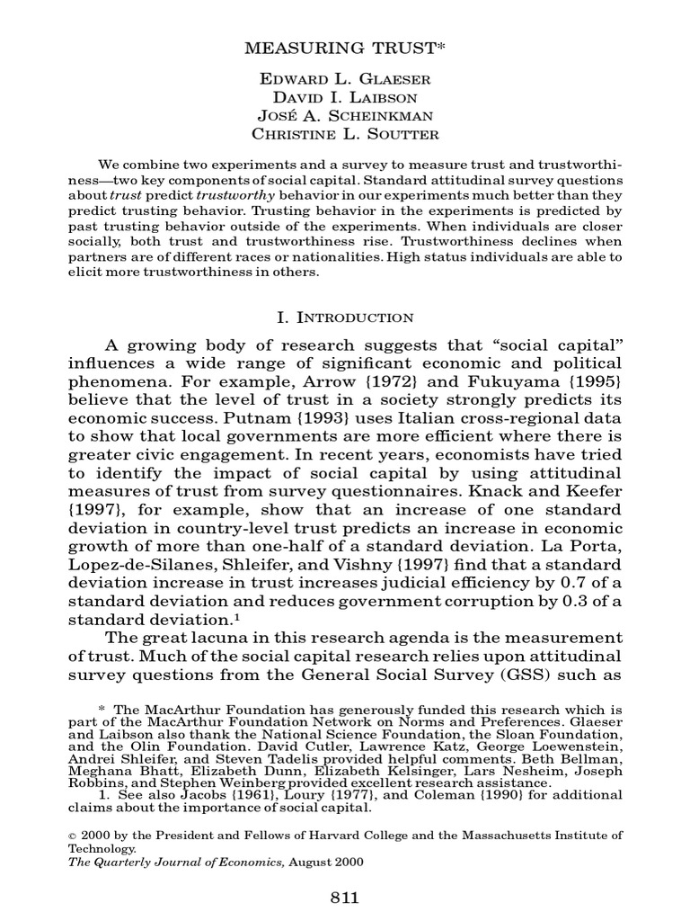 Measuring Trust | PDF | Survey Methodology | Attitude (Psychology)