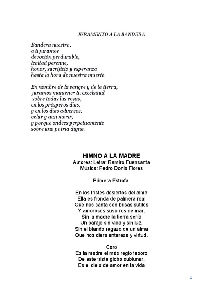 Juramento A La Bandera | PDF | Bailes | Las artes escénicas