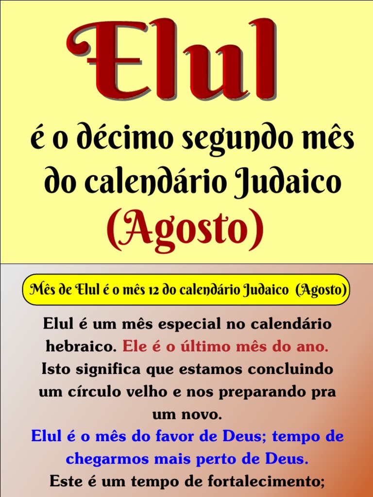 O mês de Elul: Um período de arrependimento e preparação espiritual ...