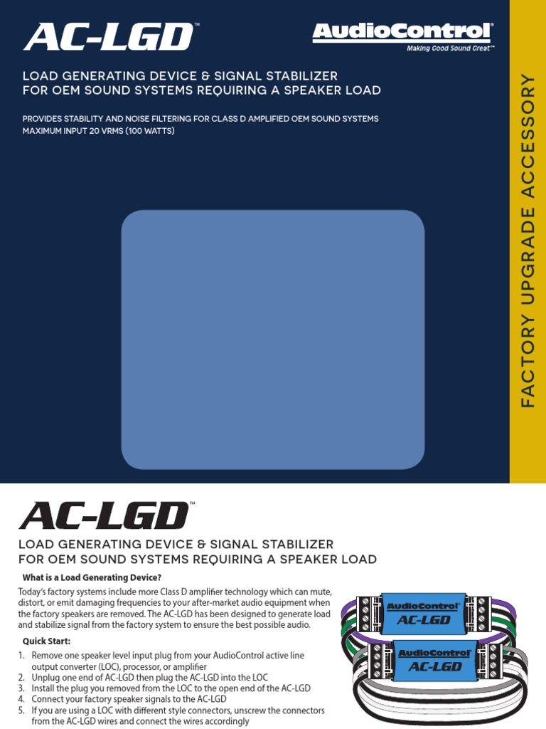 Ac LGD User Instructions | PDF | Amplifier | Loudspeaker