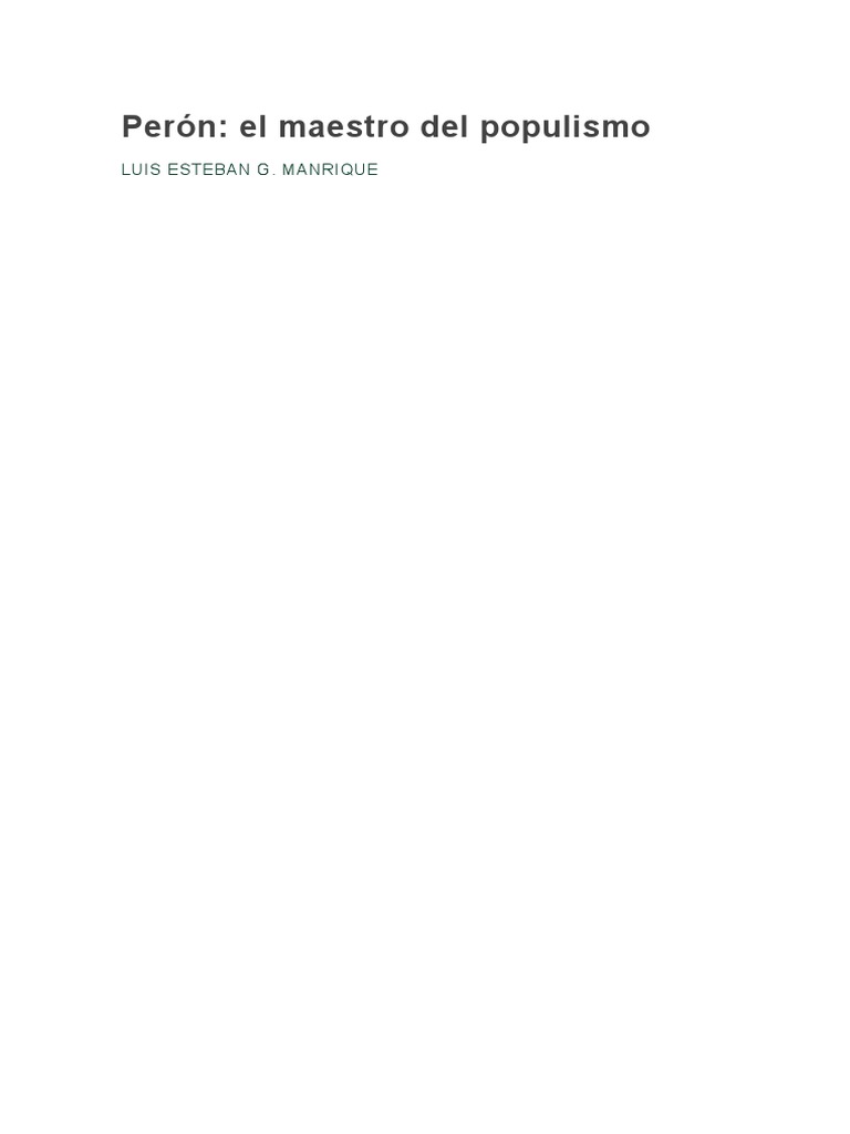 Perón | PDF | Argentina | Hugo Chavez