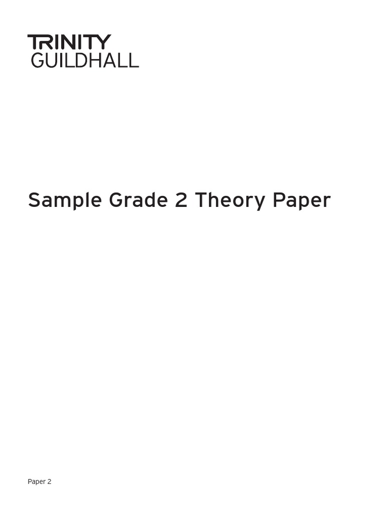 Grade 2 Music Theory Sample Paper | PDF | Minor Scale | Scale (Music)