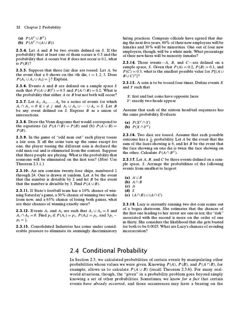 Conditional Probability | PDF | Chess Theory | Chess