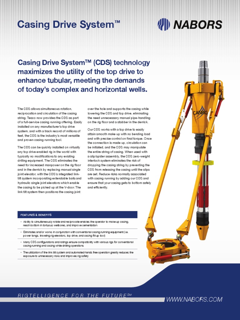 CasingDriveSystem NB ONLINE | PDF | Casing (Borehole) | Elevator