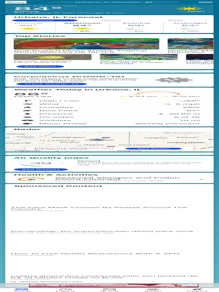 Urbana, IL Weather Forecast and Conditions - The Weather Channel | PDF ...