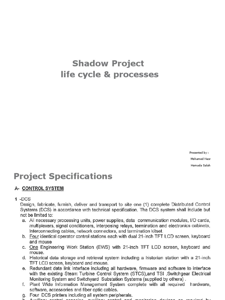 5 - Shadow Project Life Cycle and Processes | PDF